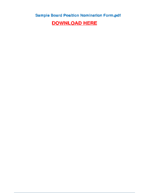 Fillable Online Sample Board Position Nomination Form - Pdfsdocuments ...