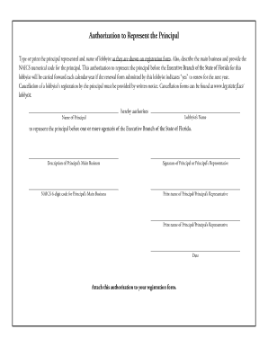 Fillable Online swfwmd state fl Authorization to Represent the Principal Fax Email Print - pdfFiller