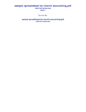 Fillable Online sample spreadsheet for church accounting Fax Email ...