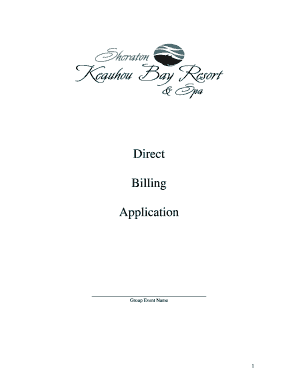 Fillable Online Direct Billing Application Fax Email Print - pdfFiller