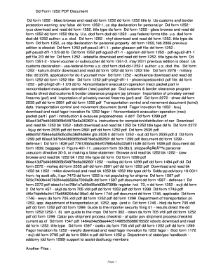 Dd Form 1252 - Fill Online, Printable, Fillable, Blank | pdfFiller