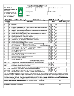 Fillable Online stpaul Traction Elevator Test Fax Email Print - pdfFiller