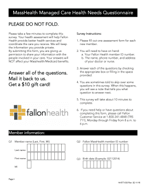 Fillable Online PLEASE DO NOT FOLD. - fchp.org Fax Email Print - pdfFiller