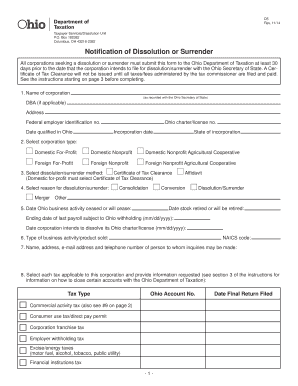 Fillable Online CFT D5 FI 020414.indd. Notification of Dissolution or ...