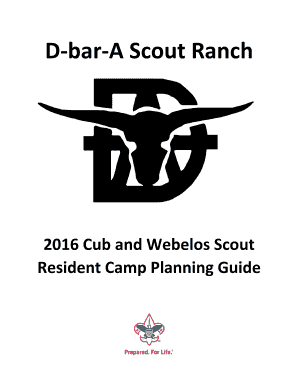 Fillable Online D-bar-A Scout Ranch Fax Email Print - pdfFiller