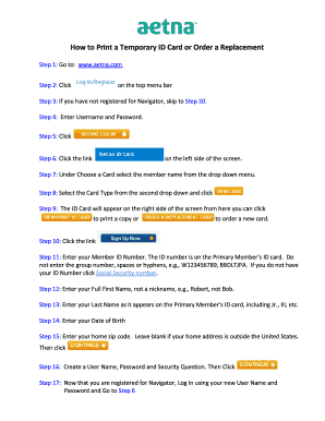 Fillable Online How to Print a Temporary ID Card or Order a Replacement ...
