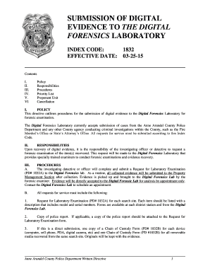 Fillable Online aacounty SUBMISSION OF DIGITAL EVIDENCE TO THE DIGITAL FORENSICS ... - aacounty ...