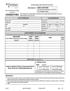 Fillable Online SOP TR-06 Anresco Chain of Custody Form ACCF Submission ...