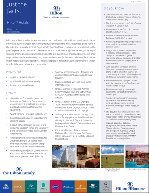 Fillable Online Just the August 2008 -U.S. facts. - Hilton Worldwide ...