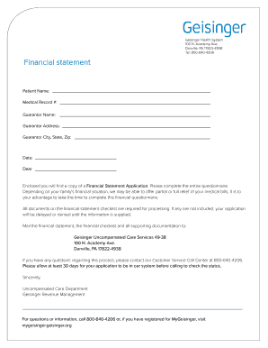 Fillable Online geisinger Geisinger Health System Tel: 00-40-40 ...