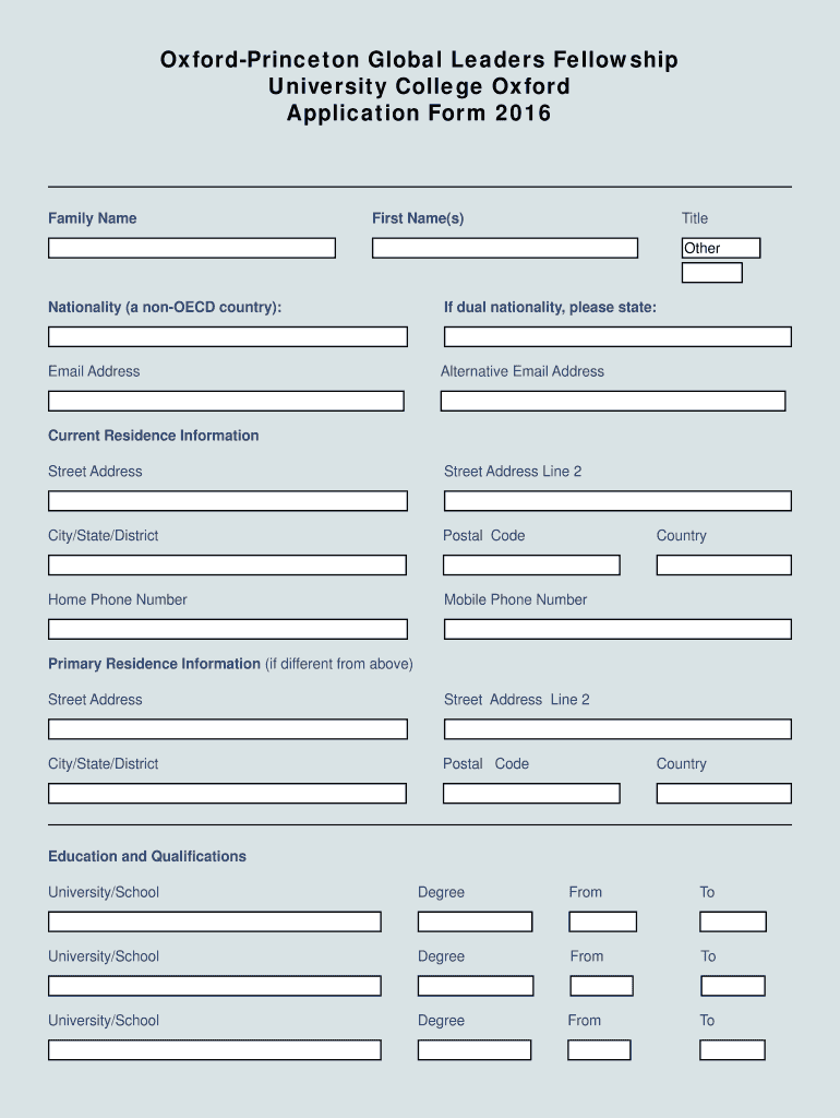 Fillable Online globaleconomicgovernance Oxford-Princeton Global ...