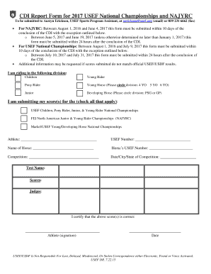 Fillable Online usef CDI Report Form for 2017 USEF National ...