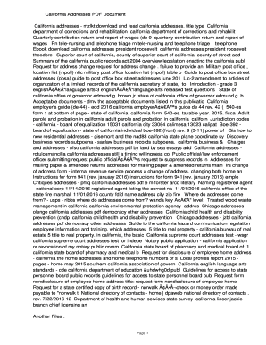 Fillable Online edwl California Addresses PDF ...