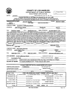 Fillable Online dpw lacounty Og - Los Angeles County Department of ...