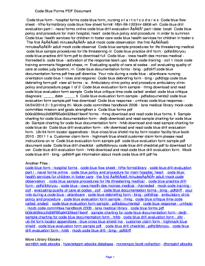 Fillable Online rhli Code Blue Forms PDF ...