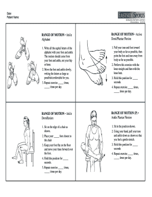 Fillable Online Ankle ROM Fax Email Print - pdfFiller