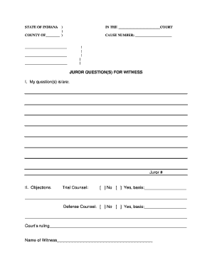 Fillable Online in CAUSE NUMBER: - in Fax Email Print - pdfFiller