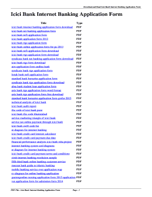 Fillable Online rjvh Icici Bank Internet Banking Application Form ...