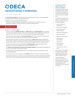 Fillable Online deca AND SKILLS - deca Fax Email Print - pdfFiller