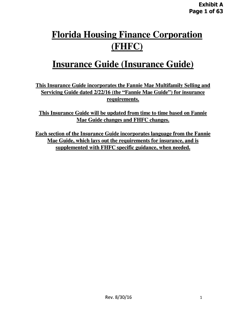 Fillable Online floridahousing Insurance Guide (Insurance Guide ...