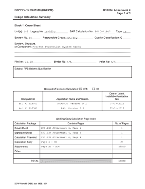 Fillable Online nrc DCPP Form 69-21593 (04/09/12) CF3.ID4 Attachment 4 ...