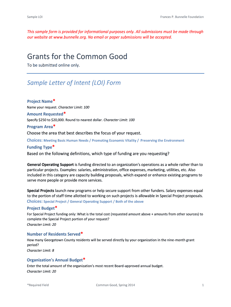 Fillable Online Sample LOI Fax Email Print - pdfFiller