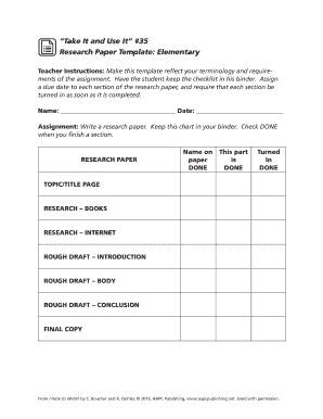 Fillable Online nclack k12 or Take It and Use It #35 Research Paper ...