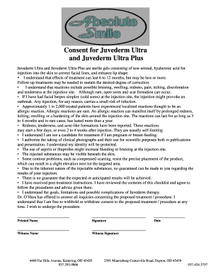 Fillable Online Consent for Juvederm Ultra and Juvederm Ultra Plus ...
