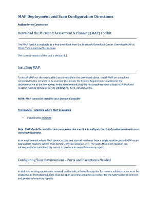 Fillable Online MAP Deployment and Scan Configuration Directions Fax ...