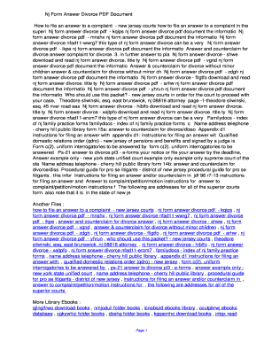 Fillable Online qofu Nj Form Answer Divorce PDF ...