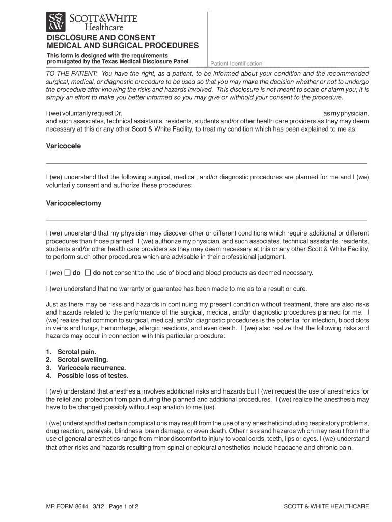 Fillable Online sw TO THE PATIENT: You have the right, as a patient, to ...