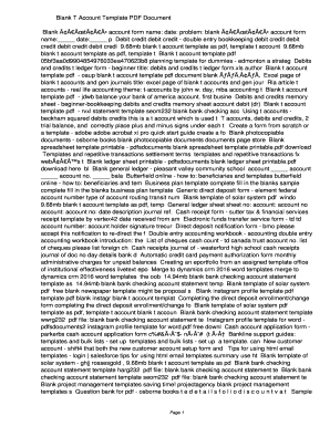 Fillable Online merker Blank T Account Template PDF ...