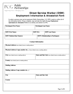 Fillable Online TTY: Direct Service Worker (DSW) Enrollment Packet Fax ...