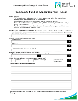Fillable Online Community-Funding-Application-Form-Local-2015 Word Fax Email Print - pdfFiller