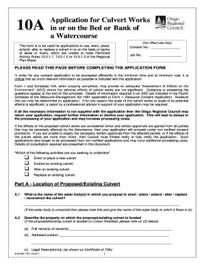 Fillable Online Application for Culvert Works Fax Email Print - pdfFiller