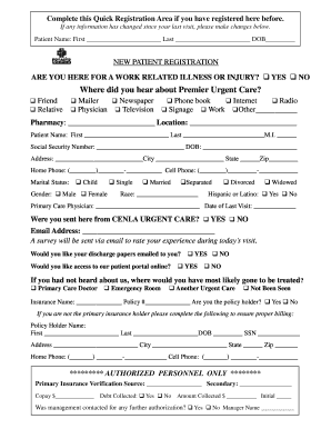 Fillable Online Complete this Quick Registration Area if you have ...