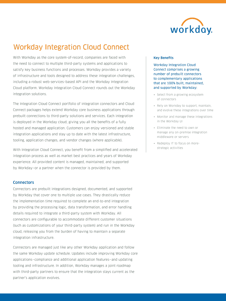 Fillable Online Workday Integration Cloud Connect Fax Email Print ...