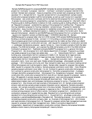 Fillable Online odvh Sample Bid Proposal Form PDF 3f4002ce026ca0938acabacbeb16481a. Sample Bid ...