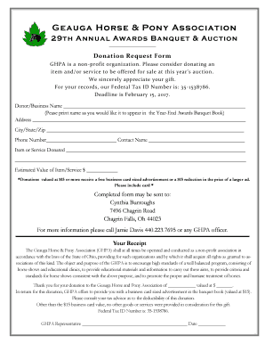 Fillable Online ghpa 2017 Donation Request Form - GHPA.us Fax Email ...