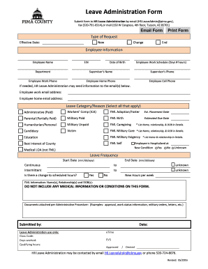 Fillable Online Leave Administration Form Fax Email Print - pdfFiller