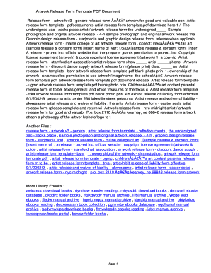 Fillable Online qaic Artwork Release Form Template PDF ...