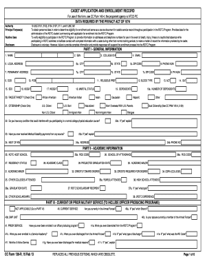 Fillable Online rit Forms Army ROTC Tiger Battalion Rochester Institute ...