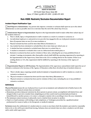 Fillable Online education vermont Rule 4500 Fax Email Print - pdfFiller