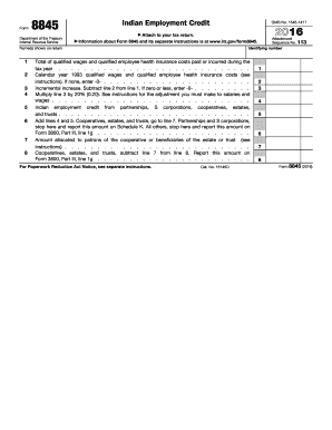 Fillable Online irs 2016 Form 8845. Indian Employment Credit Fax Email ...