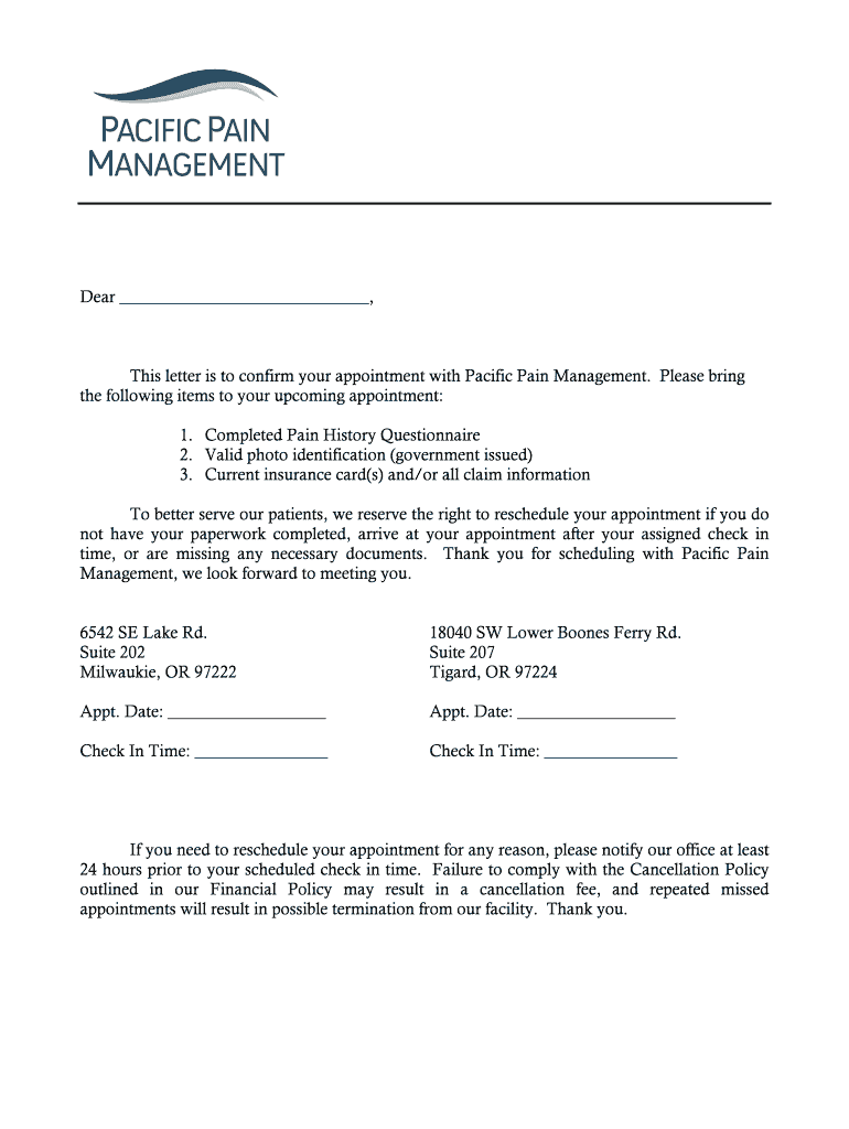 Fillable Online 1. 2. 3. - Pacific Pain Management Fax Email Print ...