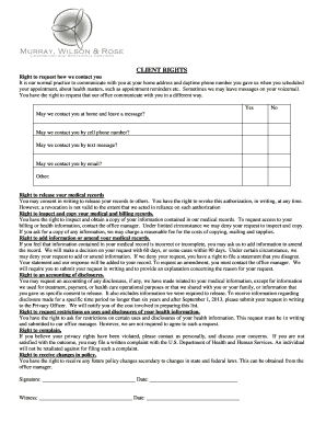 Fillable Online CLIENT RIGHTS Fax Email Print - pdfFiller
