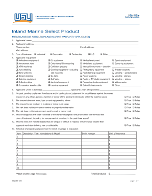 Fillable Online inland marine select-APP.pdf Fax Email Print - pdfFiller