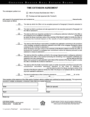 Fillable Online Untitled - Time Extension Agreement Fax Email Print ...