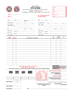 Fillable Online Forms - VFW Department of Colorado Fax Email Print ...