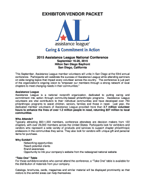 Fillable Online EXHIBITOR/VENDOR PACKET Fax Email Print - pdfFiller